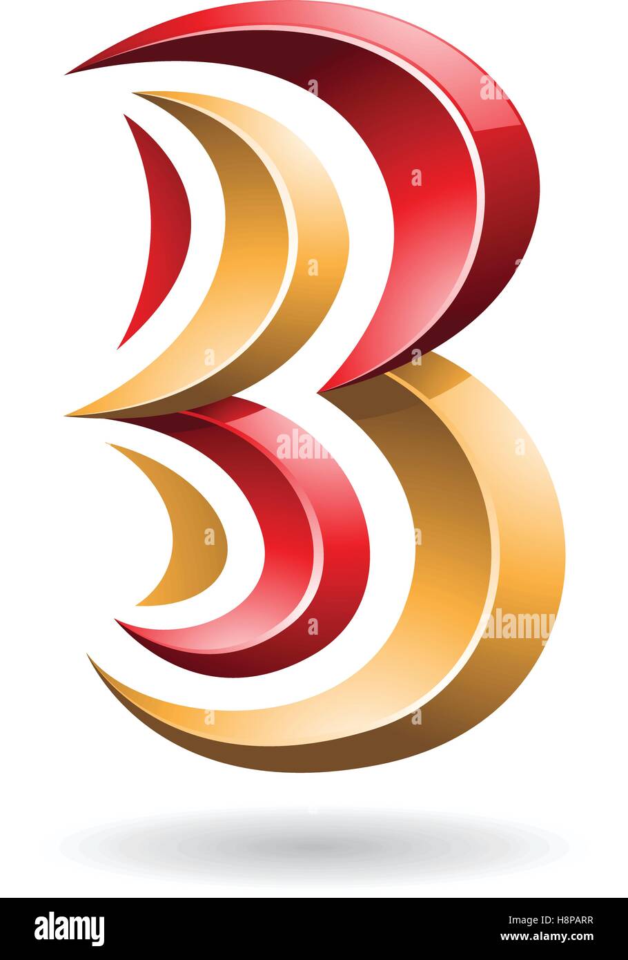 Design Concept of a Colorful Abstract Icon of Letter B, Vector ...