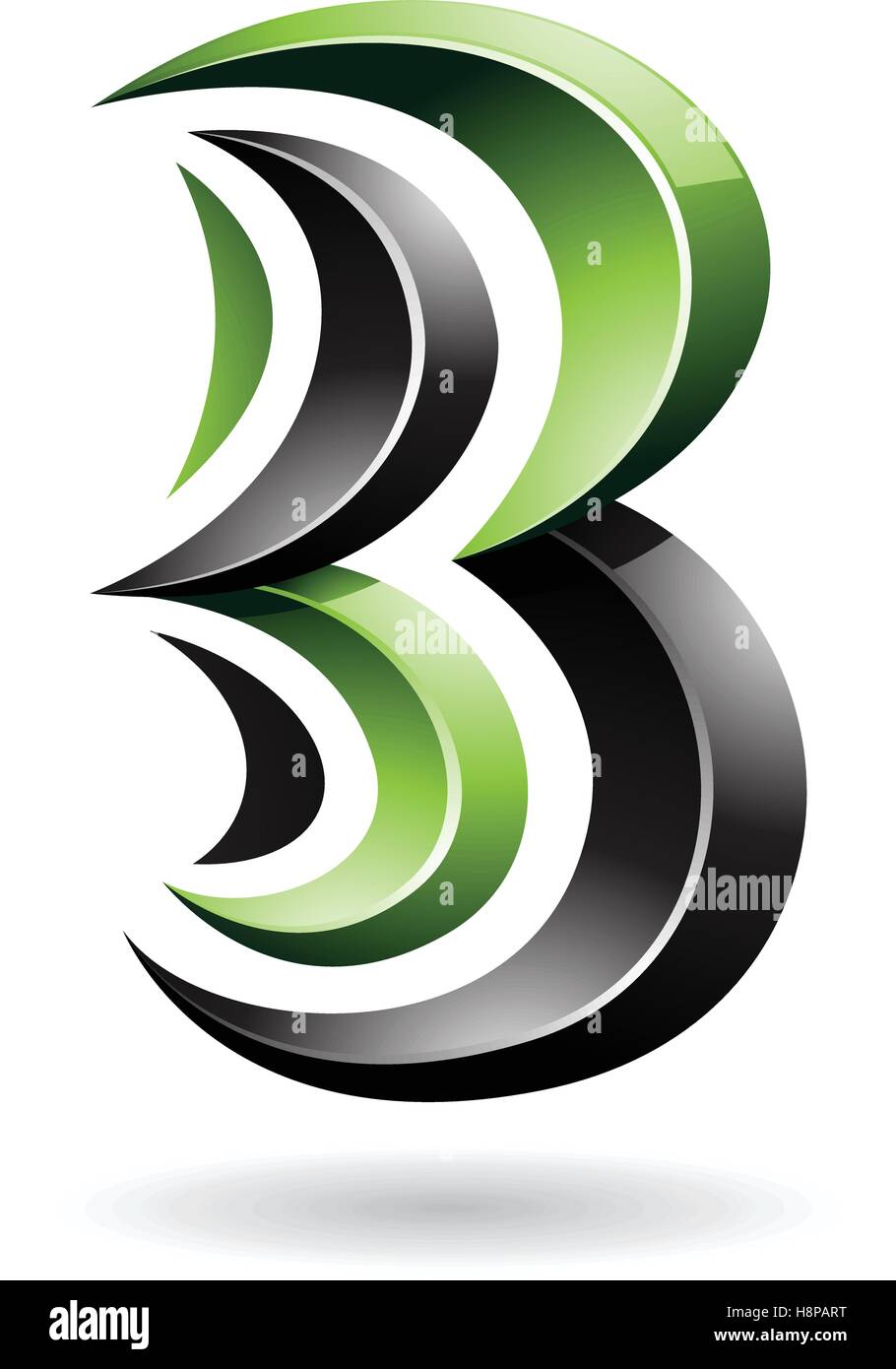 Design Concept of a Colorful Abstract Icon of Letter B, Vector ...