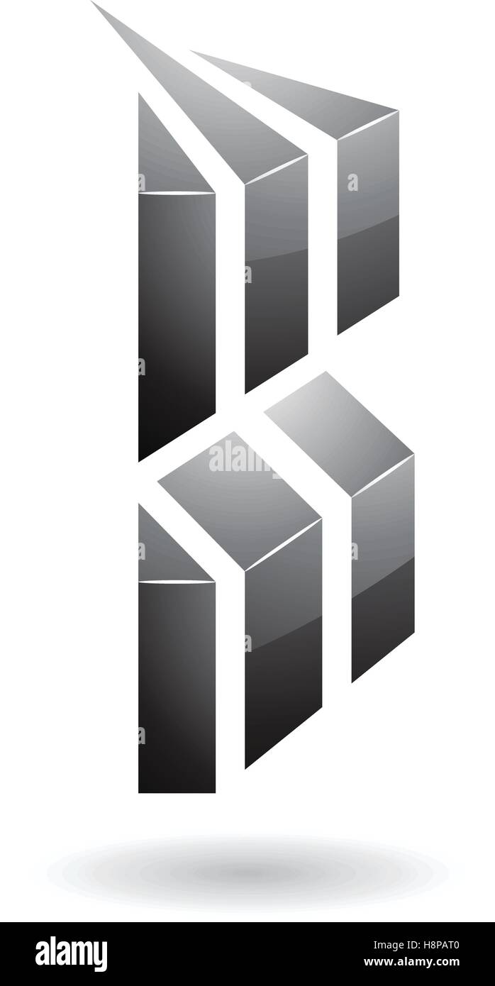 Design Concept of a Colorful Abstract Icon of Letter B, Vector ...