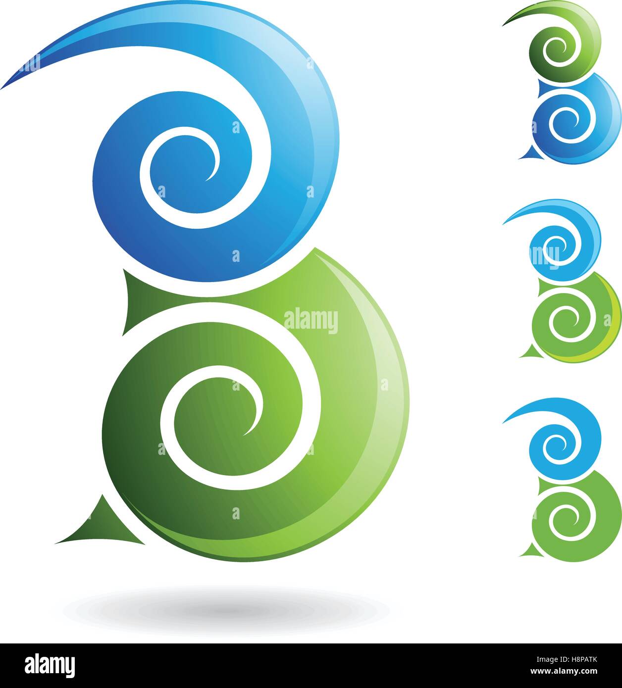 Design Concept of a Abstract Icon of Letter B, Vector Illustration ...