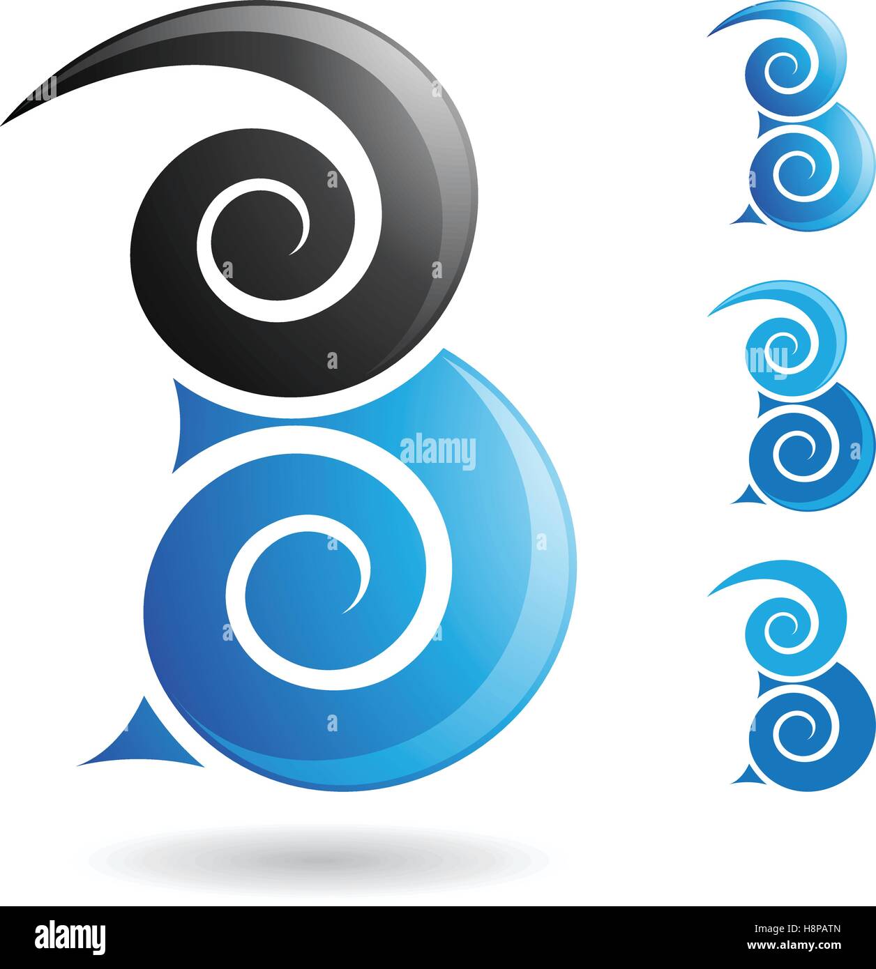 Design Concept of a Abstract Icon of Letter B, Vector Illustration ...