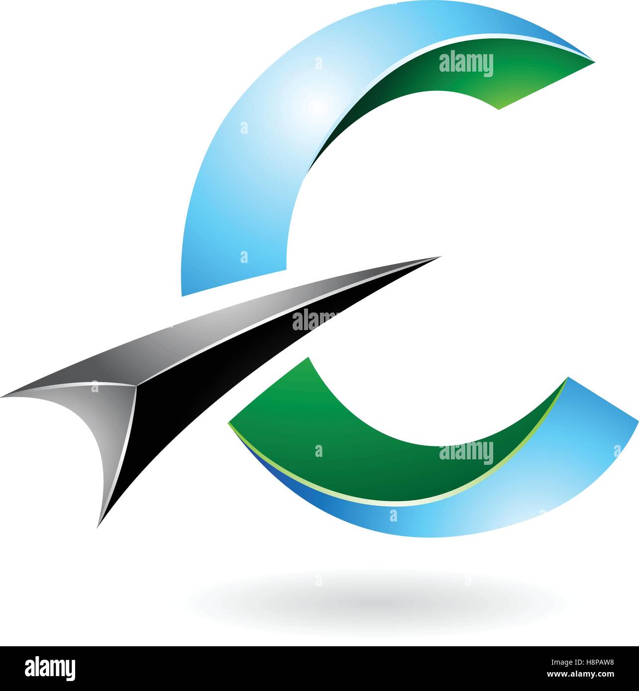 Design Concept of a Abstract Icon of Letter C, Vector Illustration ...