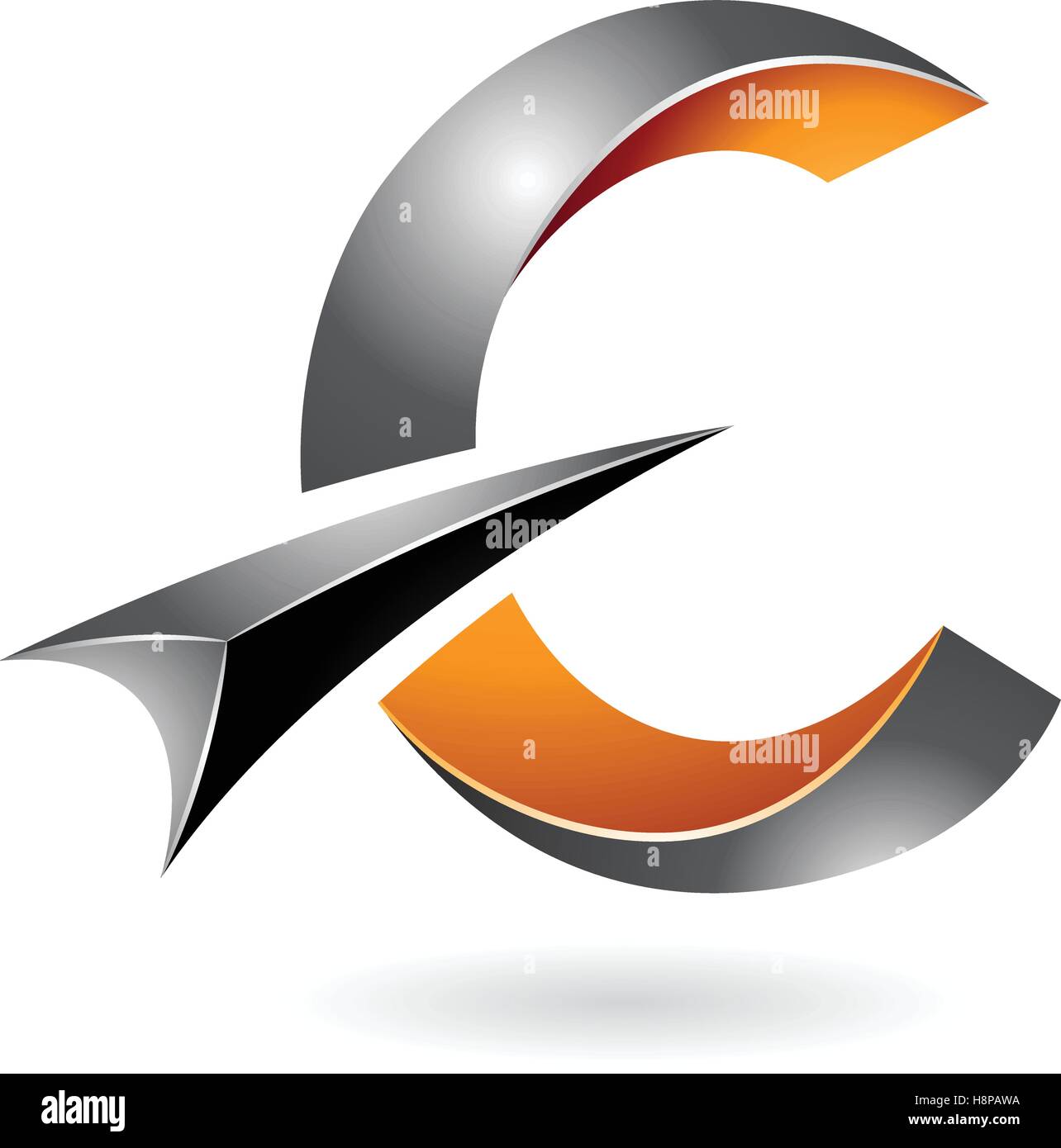 Design Concept of a Abstract Icon of Letter C, Vector Illustration ...