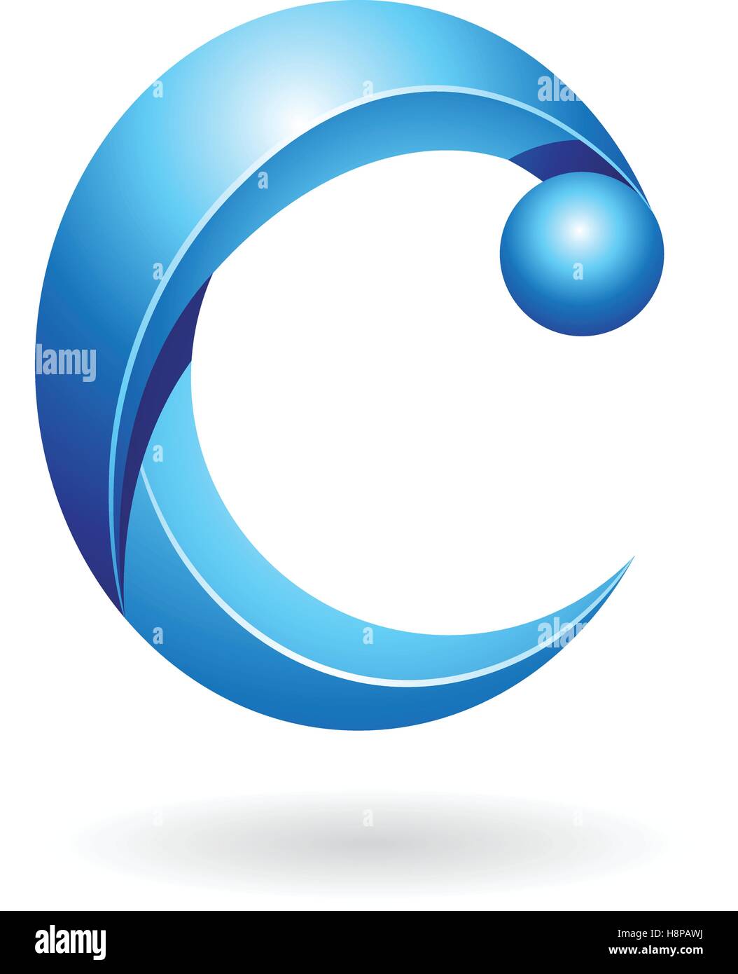 Design Concept of a Abstract Icon of Letter C, Vector Illustration ...
