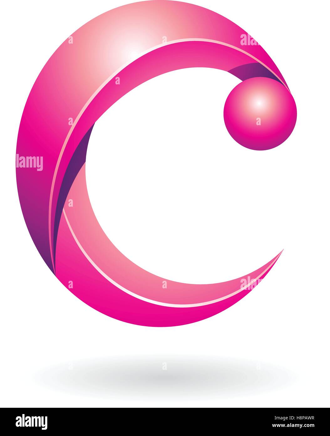 Design Concept of a Abstract Icon of Letter C, Vector Illustration ...