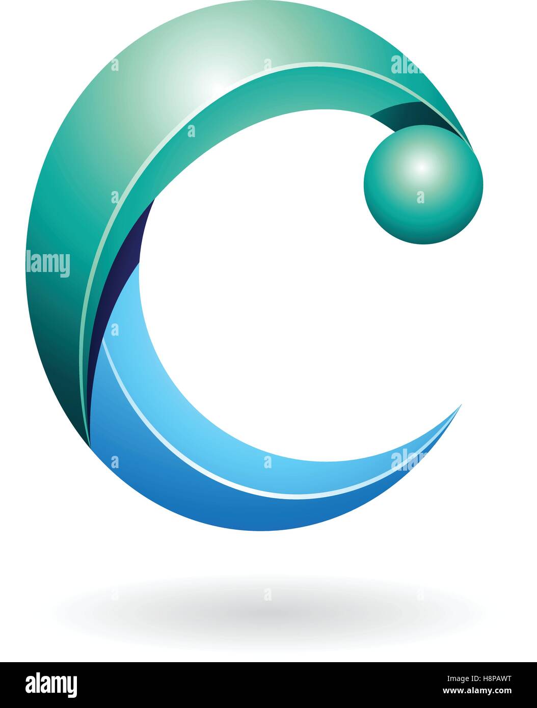 Design Concept of a Abstract Icon of Letter C, Vector Illustration ...