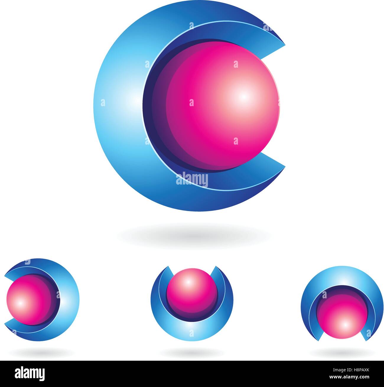 Design Concept of a Abstract Icon of Letter C, Vector Illustration ...