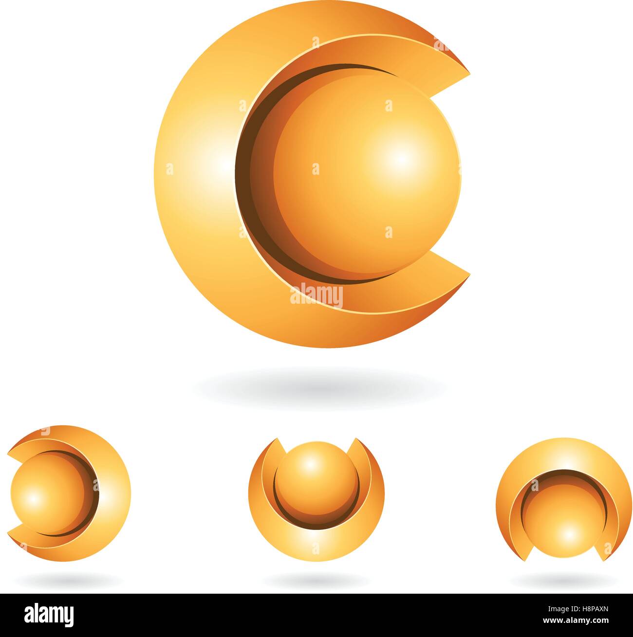 Design Concept of a Abstract Icon of Letter C, Vector Illustration ...
