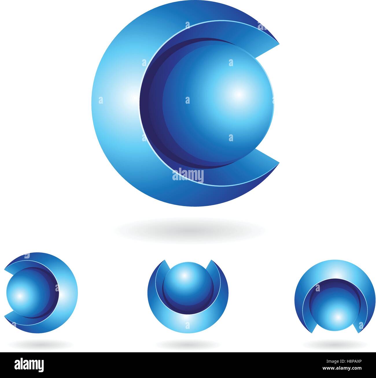 Design Concept of a Abstract Icon of Letter C, Vector Illustration ...