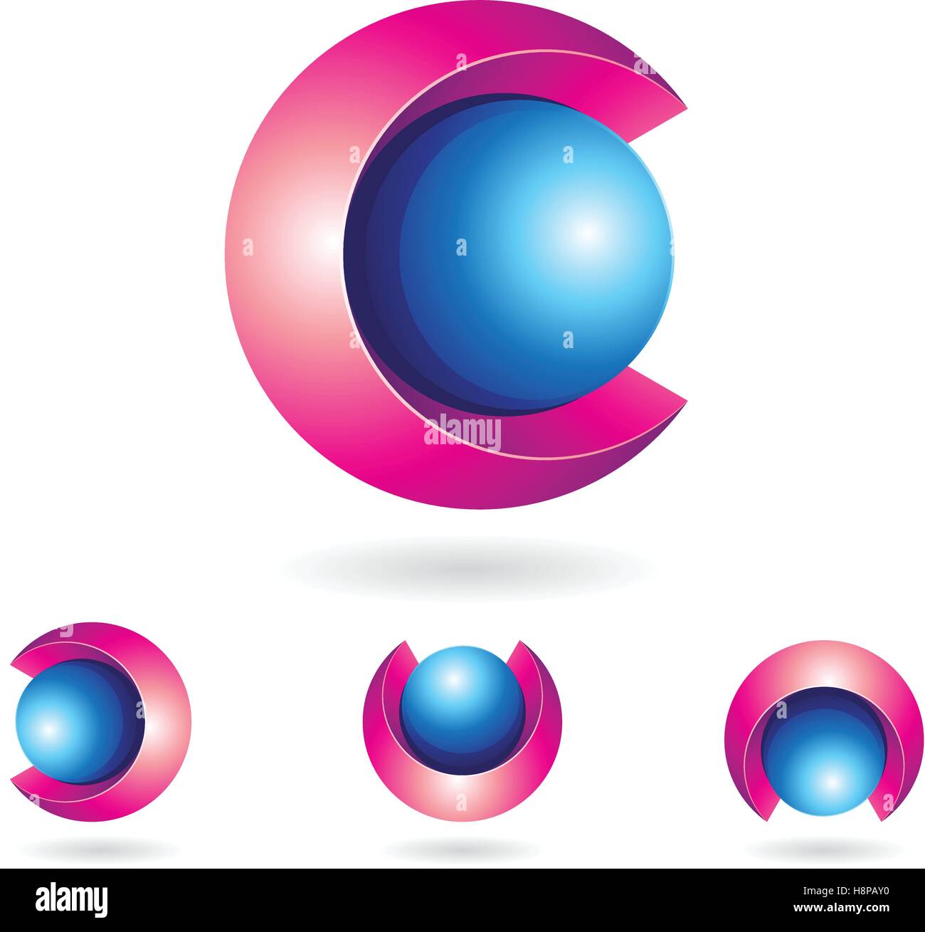 Design Concept of a Abstract Icon of Letter C, Vector Illustration ...