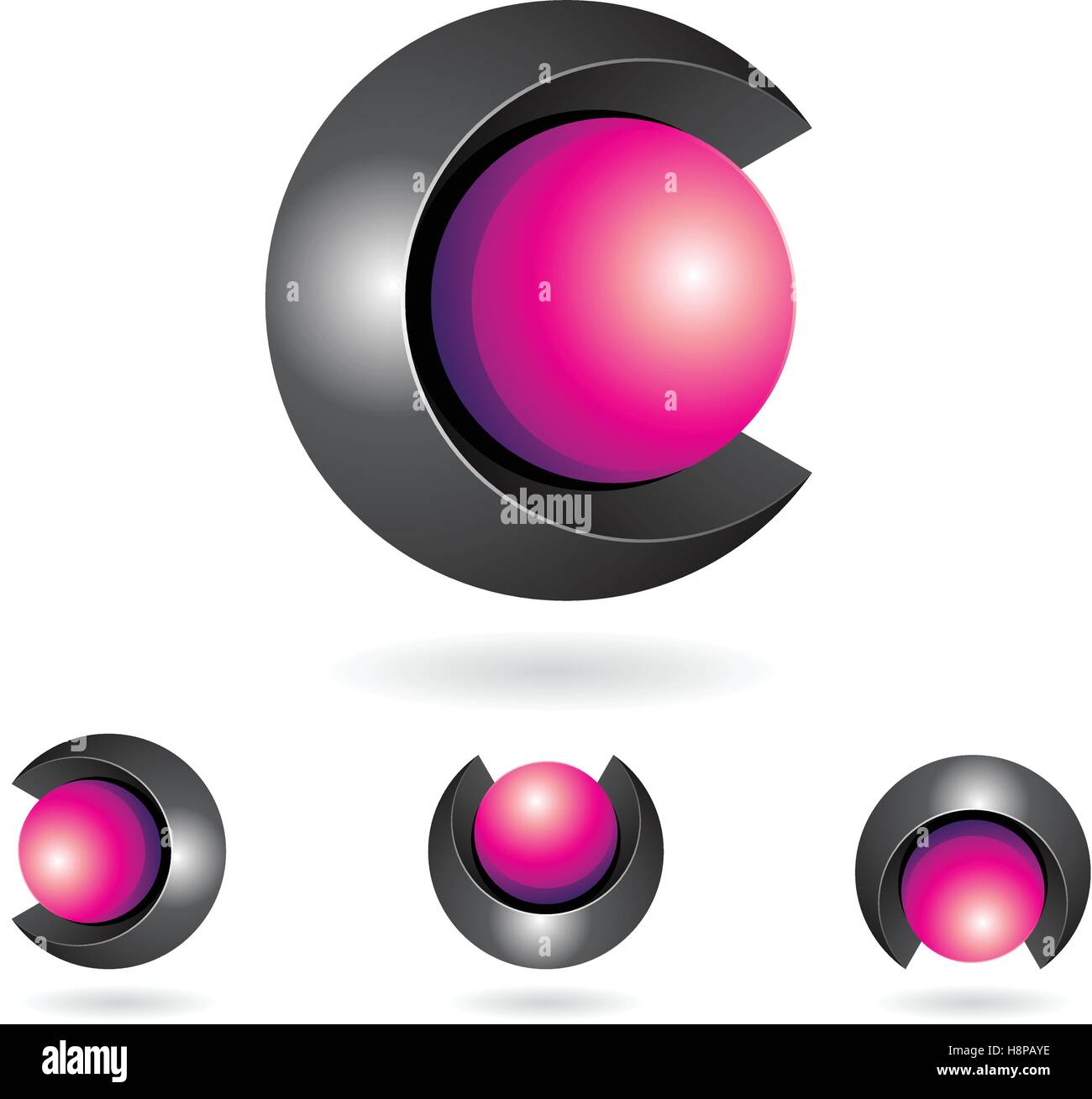 Design Concept of a Abstract Icon of Letter C, Vector Illustration ...