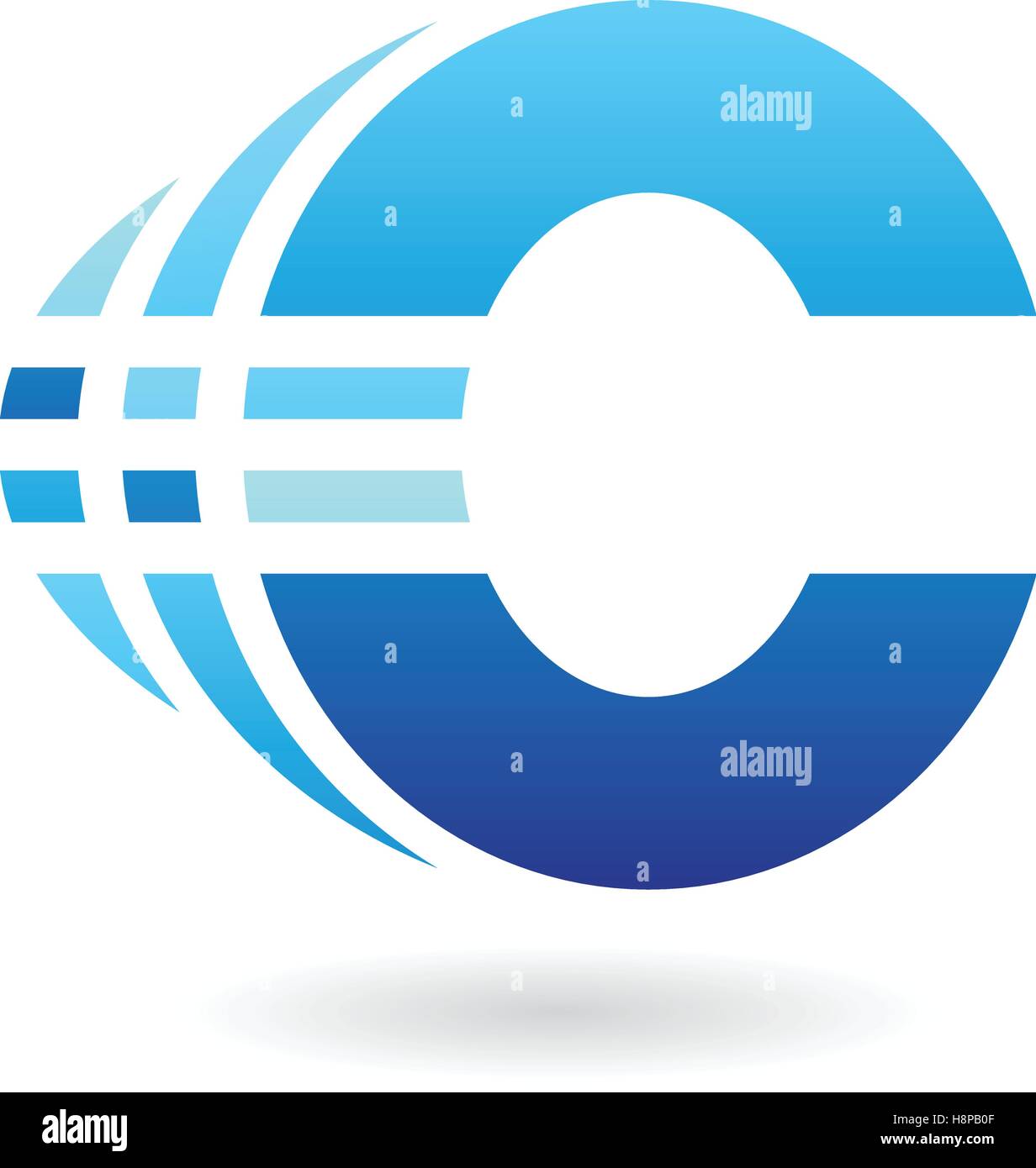 Design Concept of a Abstract Icon of Letter C, Vector Illustration ...