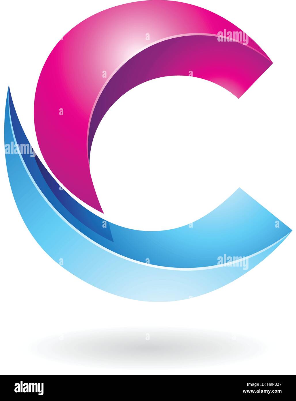 Design Concept of a Abstract Icon of Letter C, Vector Illustration ...
