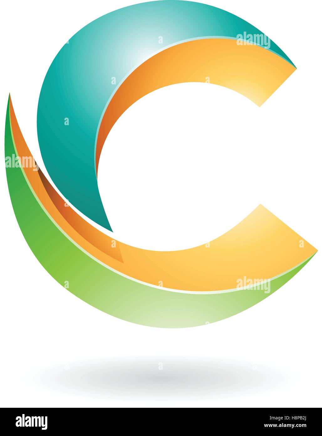 Design Concept of a Abstract Icon of Letter C, Vector Illustration ...