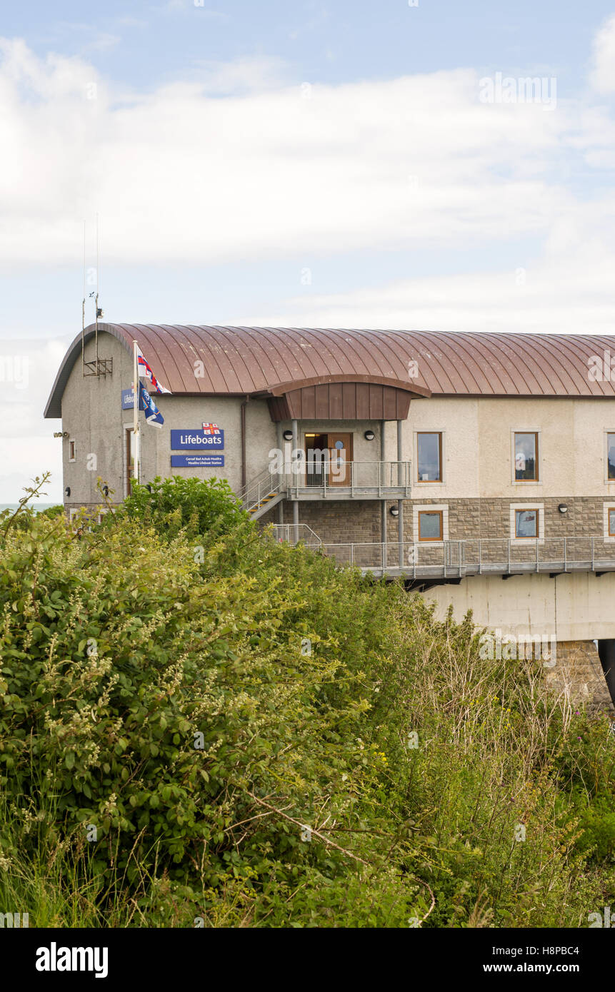RNLI Lifeboat Station, Moelfre, Isle of Anglesey, Wales, UK Stock Photo ...