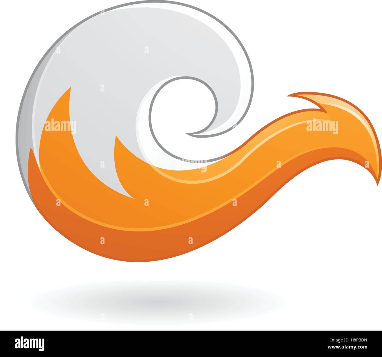 Vector Illustration of Abstract Fox Icon isolated on a white background ...