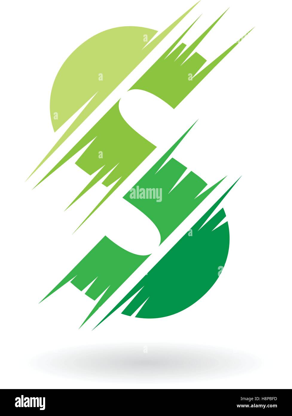 Design Concept of an Abstract Icon of Letter S, Vector Illustration ...