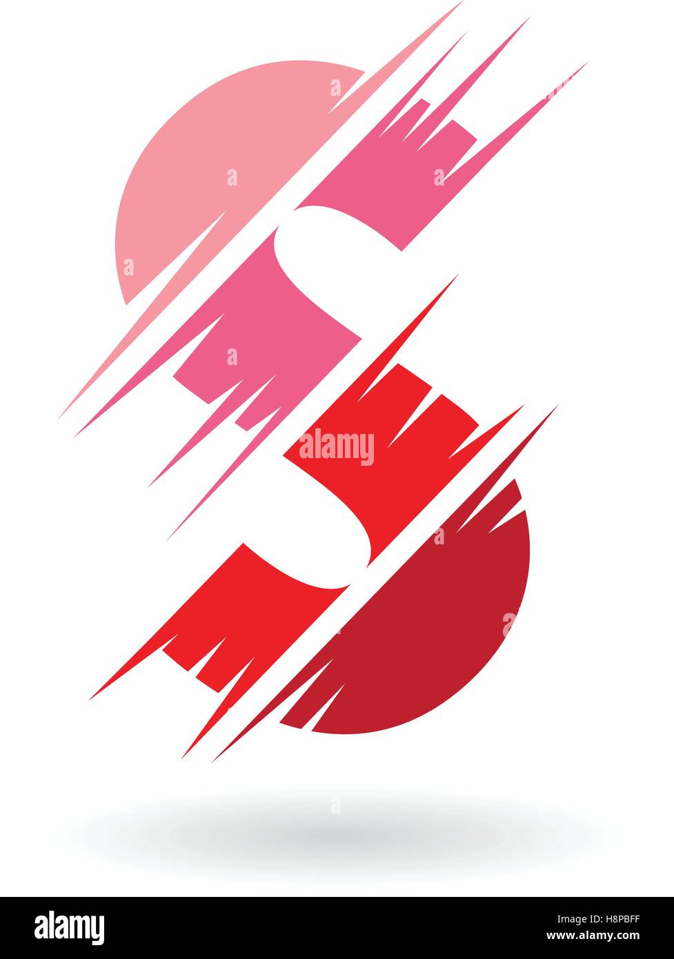 Design Concept of an Abstract Icon of Letter S, Vector Illustration ...