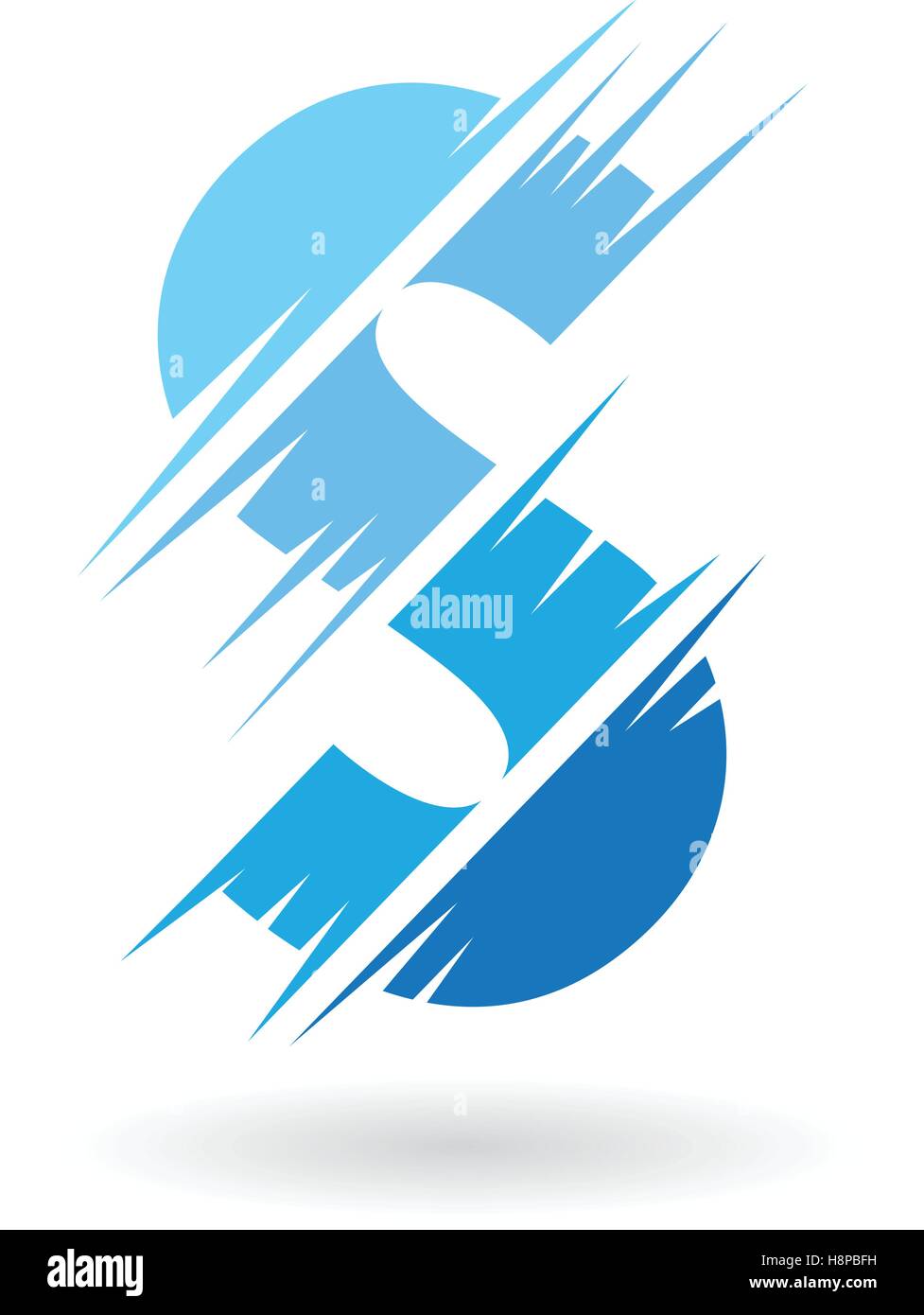 Design Concept of an Abstract Icon of Letter S, Vector Illustration ...