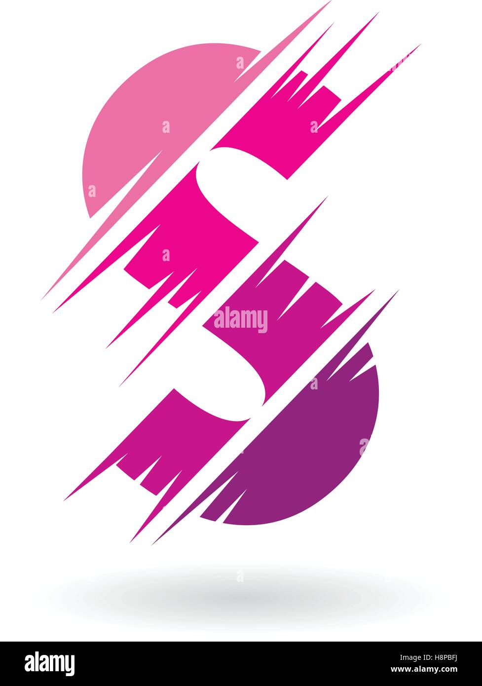 Design Concept of an Abstract Icon of Letter S, Vector Illustration ...