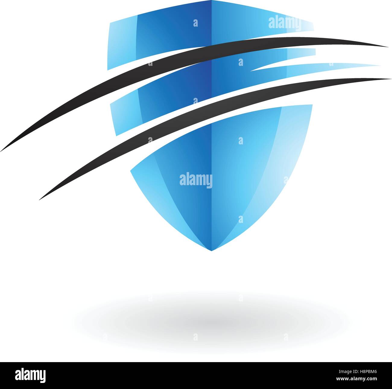 Vector Illustration of a Split Shield Icon isolated on a white ...