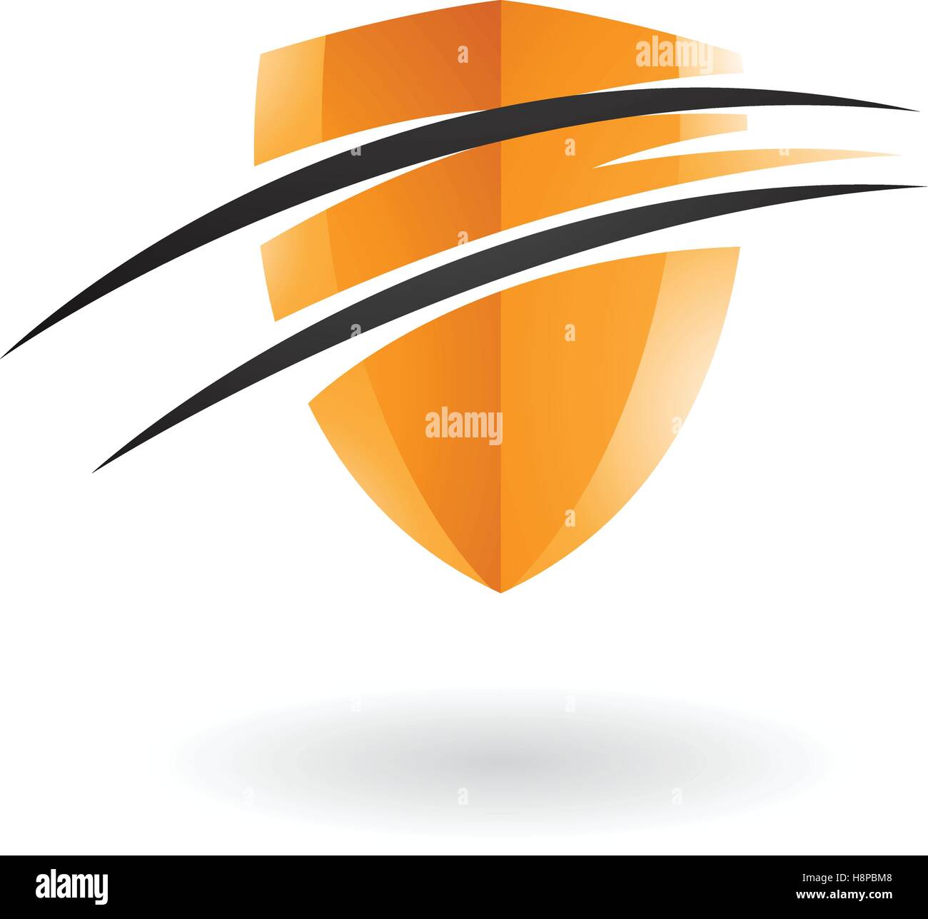 Vector Illustration of a Split Shield Icon isolated on a white ...