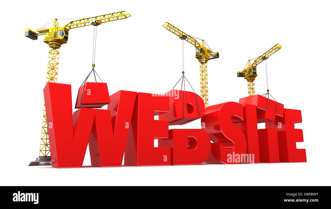 3d illustration of internet site under construction concept Stock Photo ...