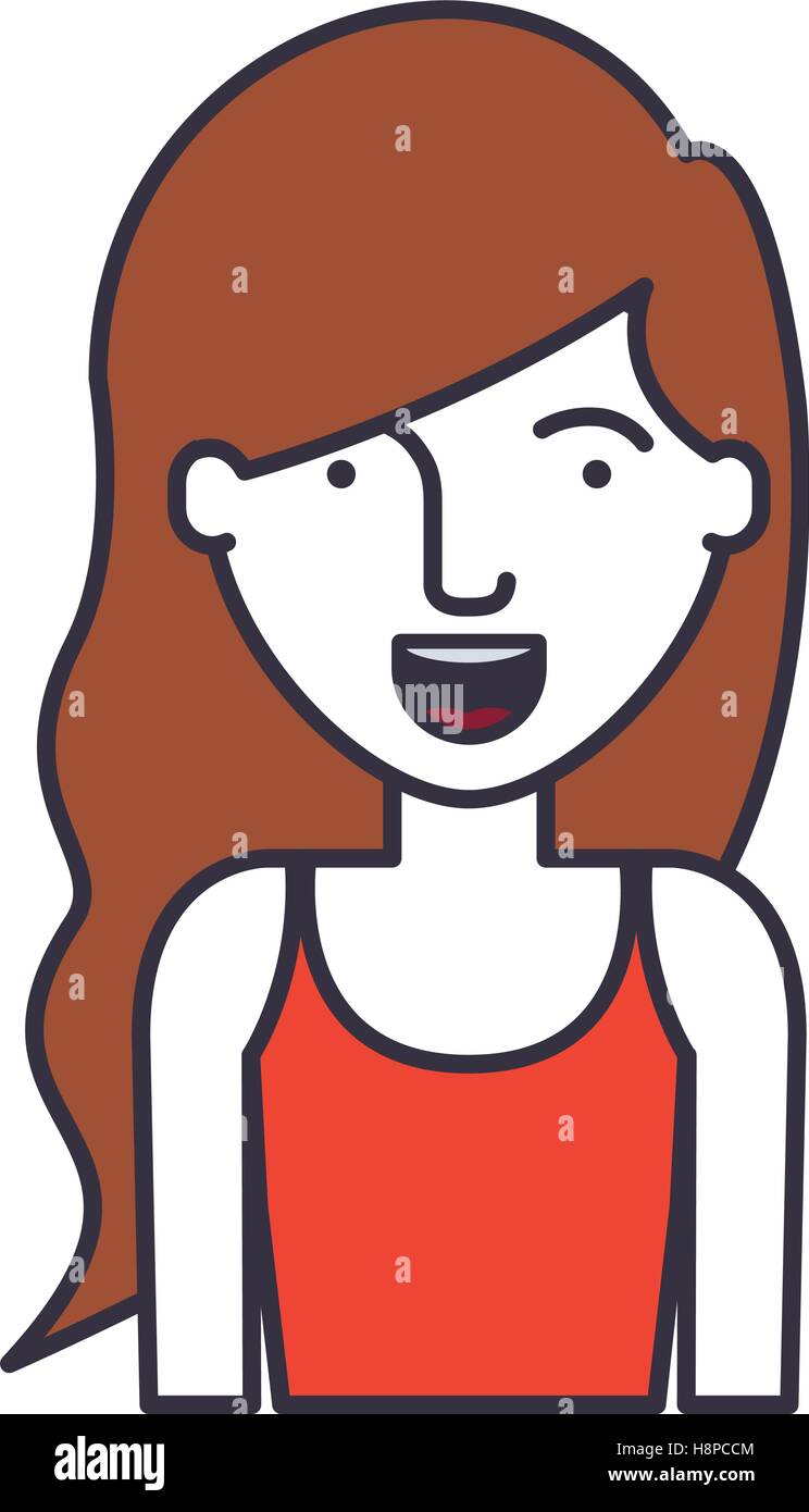 Woman cartoon icon. Female avatar person human and people theme ...