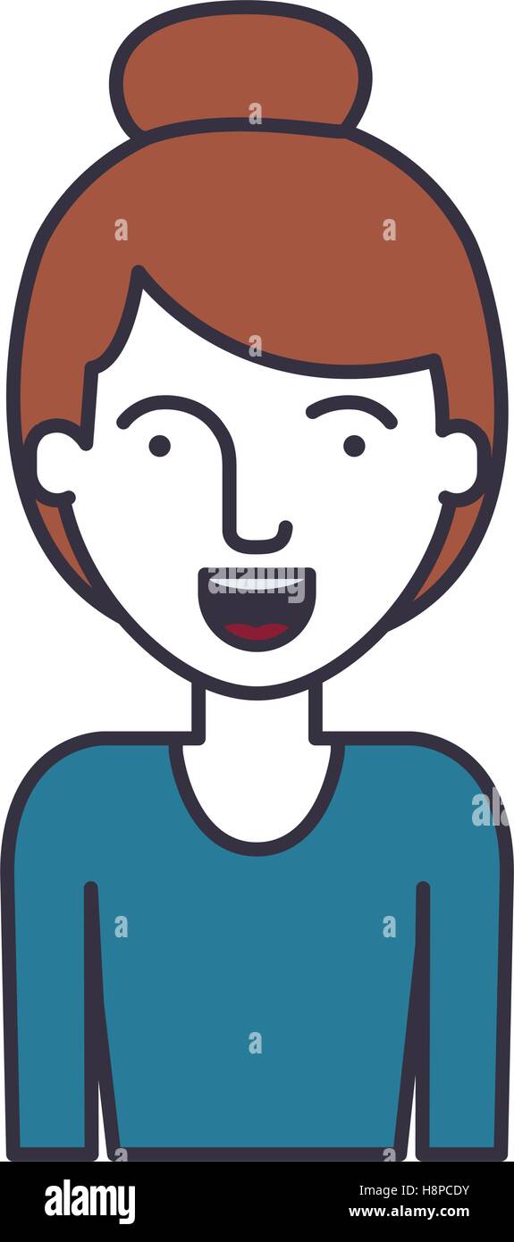 Woman cartoon icon. Female avatar person human and people theme ...
