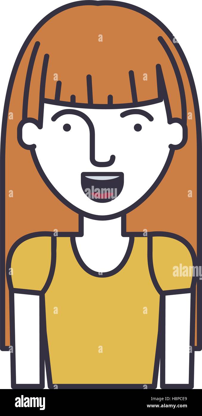 Woman cartoon icon. Female avatar person human and people theme ...