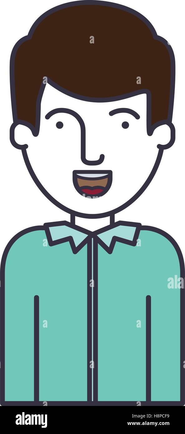 Man cartoon icon. Male avatar person human and people theme. Isolated ...