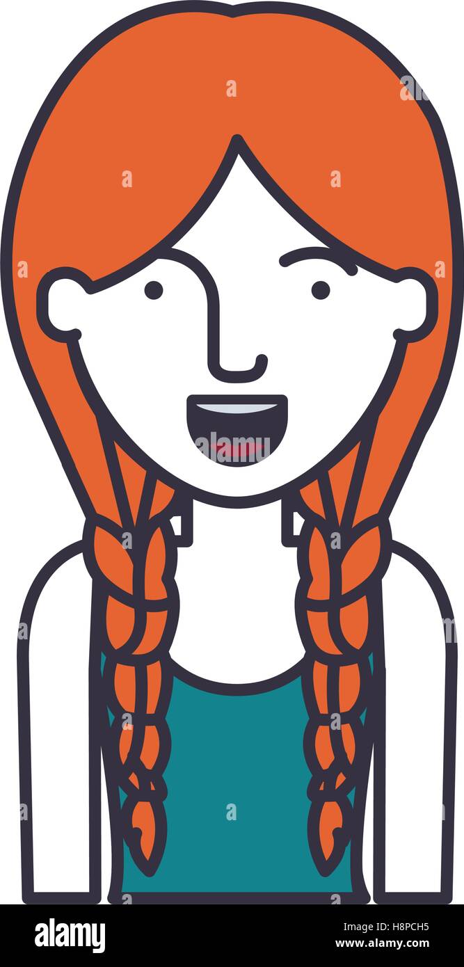 Woman cartoon icon. Female avatar person human and people theme ...