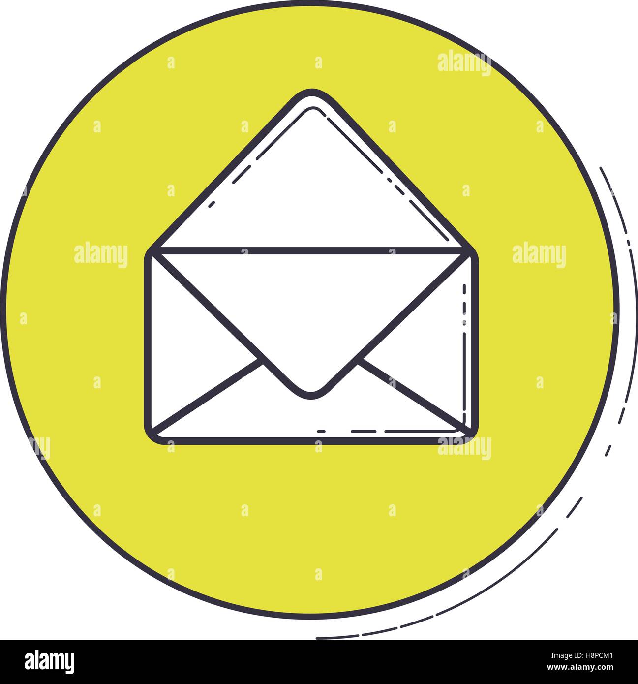 Envelope icon. Email mail message letter and marketing theme. Vector ...