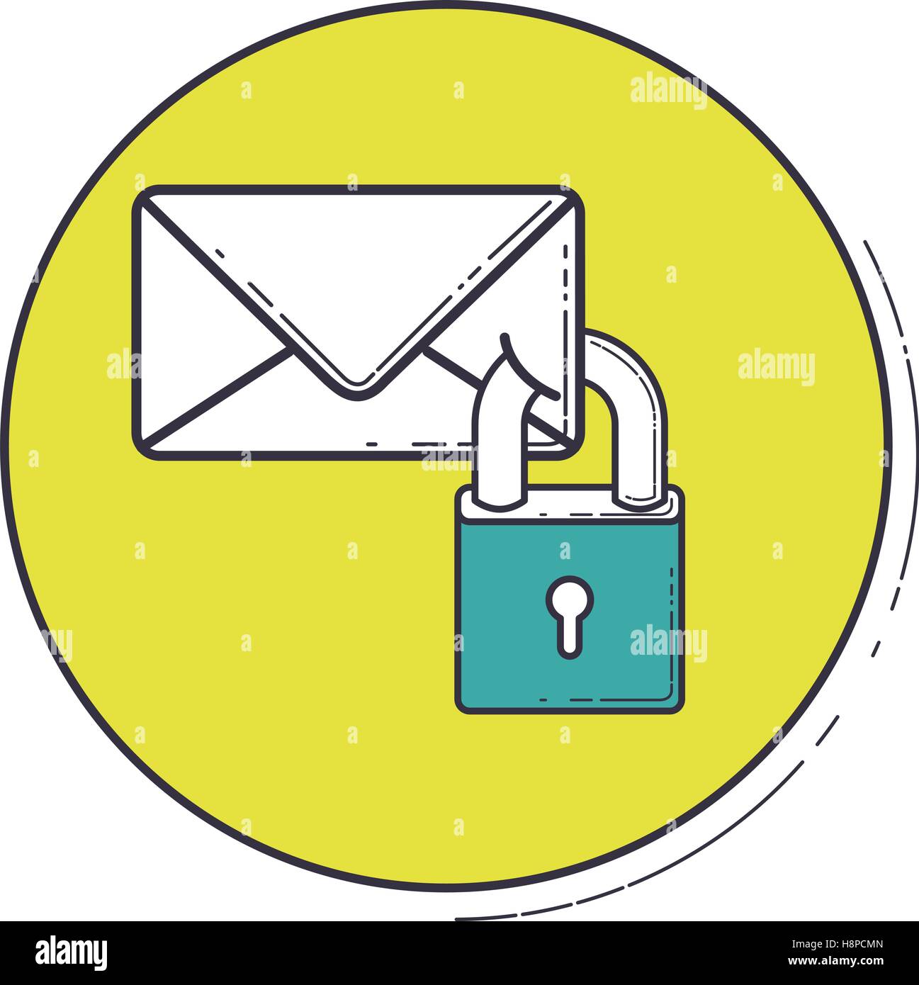 Envelope icon. Email mail message letter and marketing theme. Vector ...