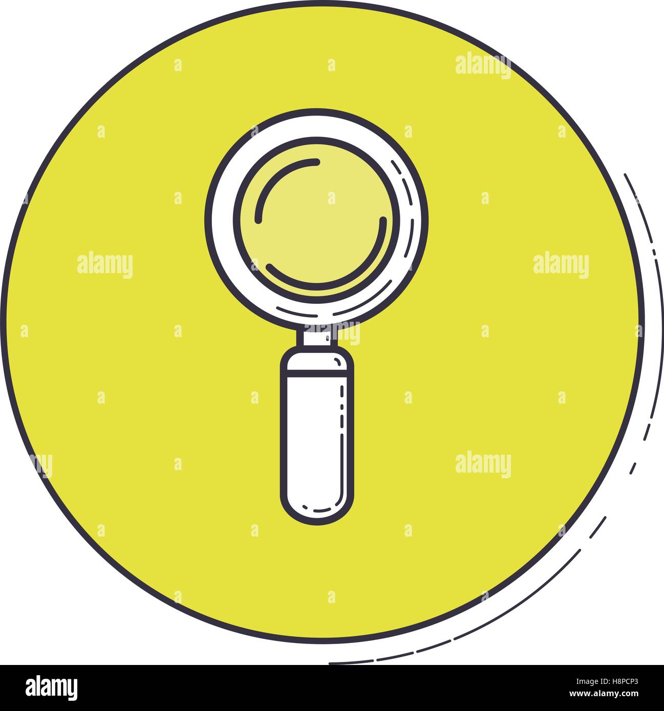 Lupe tool icon. Search magnifying glass zoom and lens theme. Isolated ...