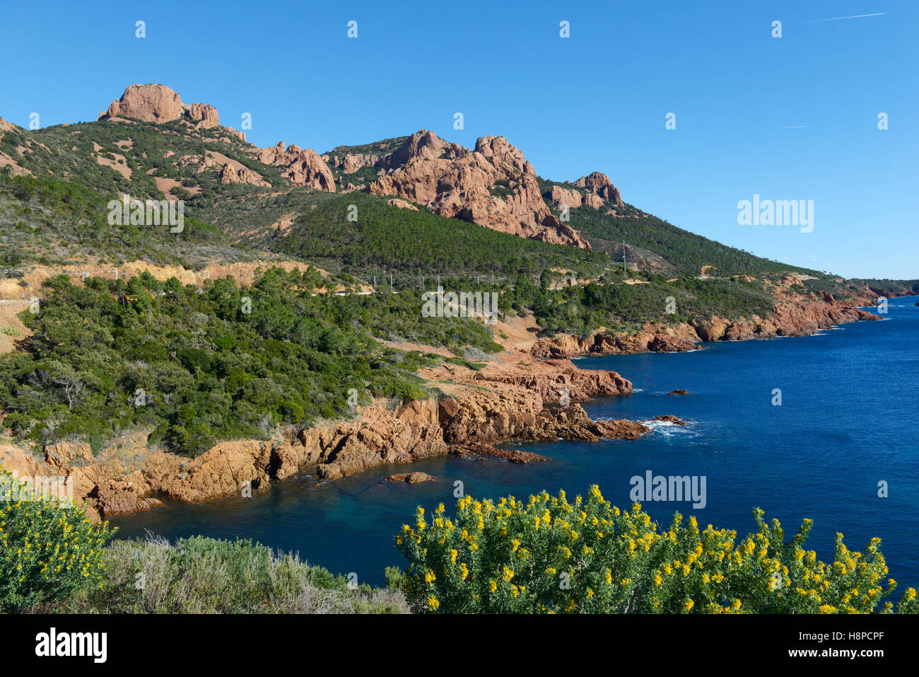 The Esterel Massif near Saint-Raphaël (south-eastern France Stock Photo ...