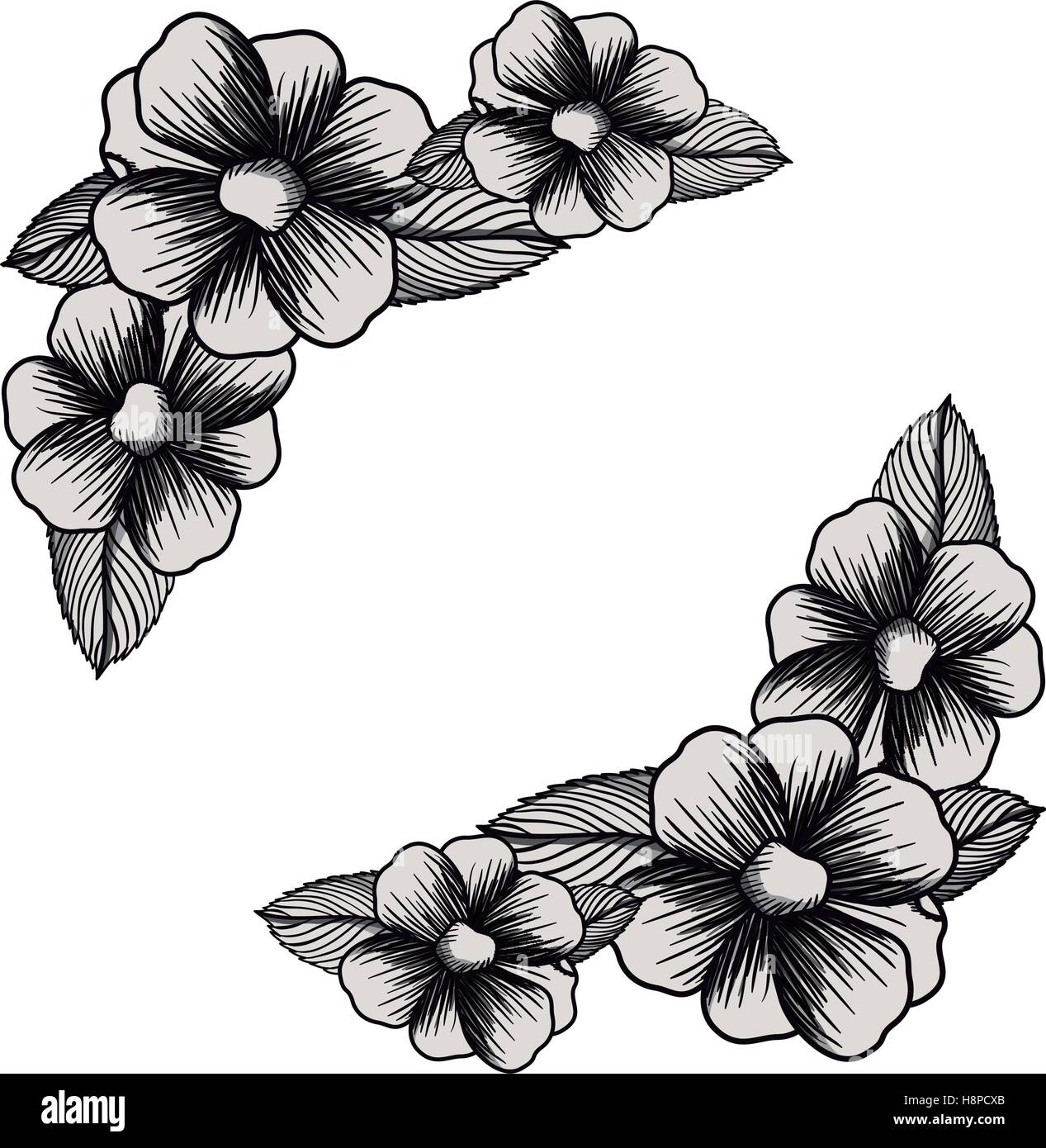 floral frame icon. Banner badge and decorative theme. Isolated design ...