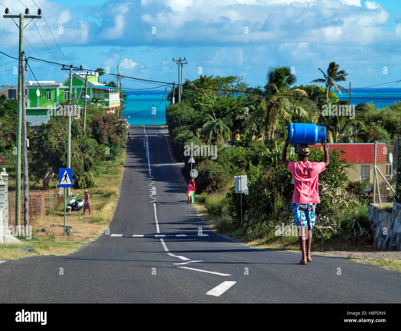 Ile Rodrigues, the road Stock Photo - Alamy