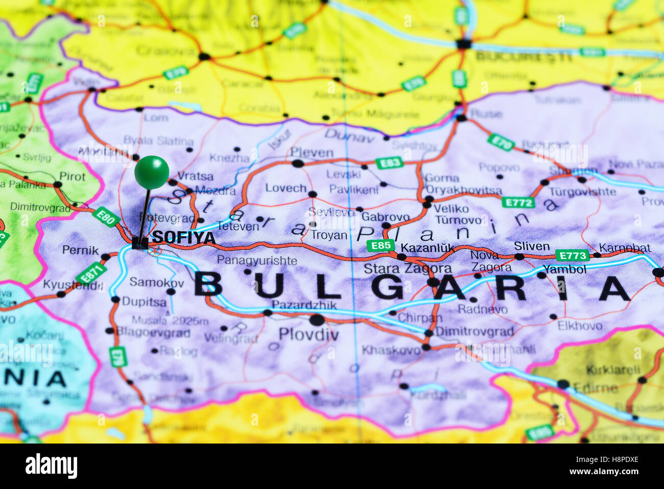 Map of bulgaria hi-res stock photography and images - Alamy