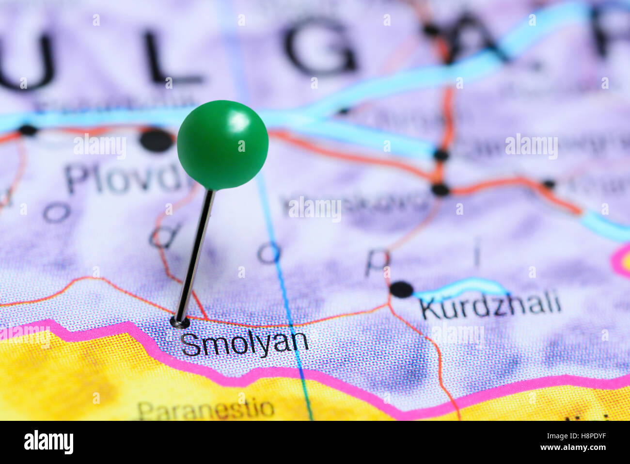 Map of smolyan hi-res stock photography and images - Alamy