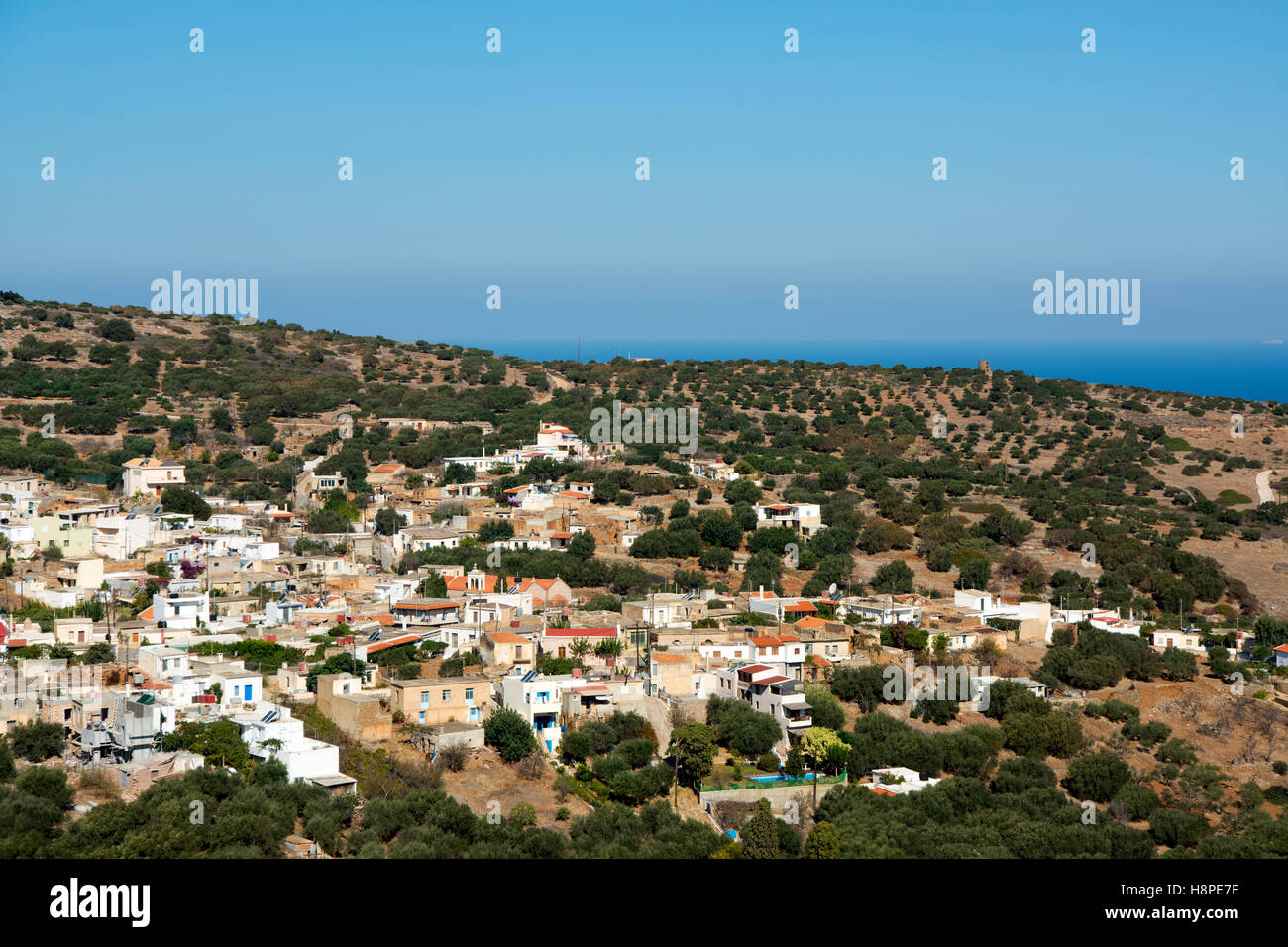 Griechenland, Kreta, Dorf Vrouchas nördlich von Agios Nikolaos Stock ...