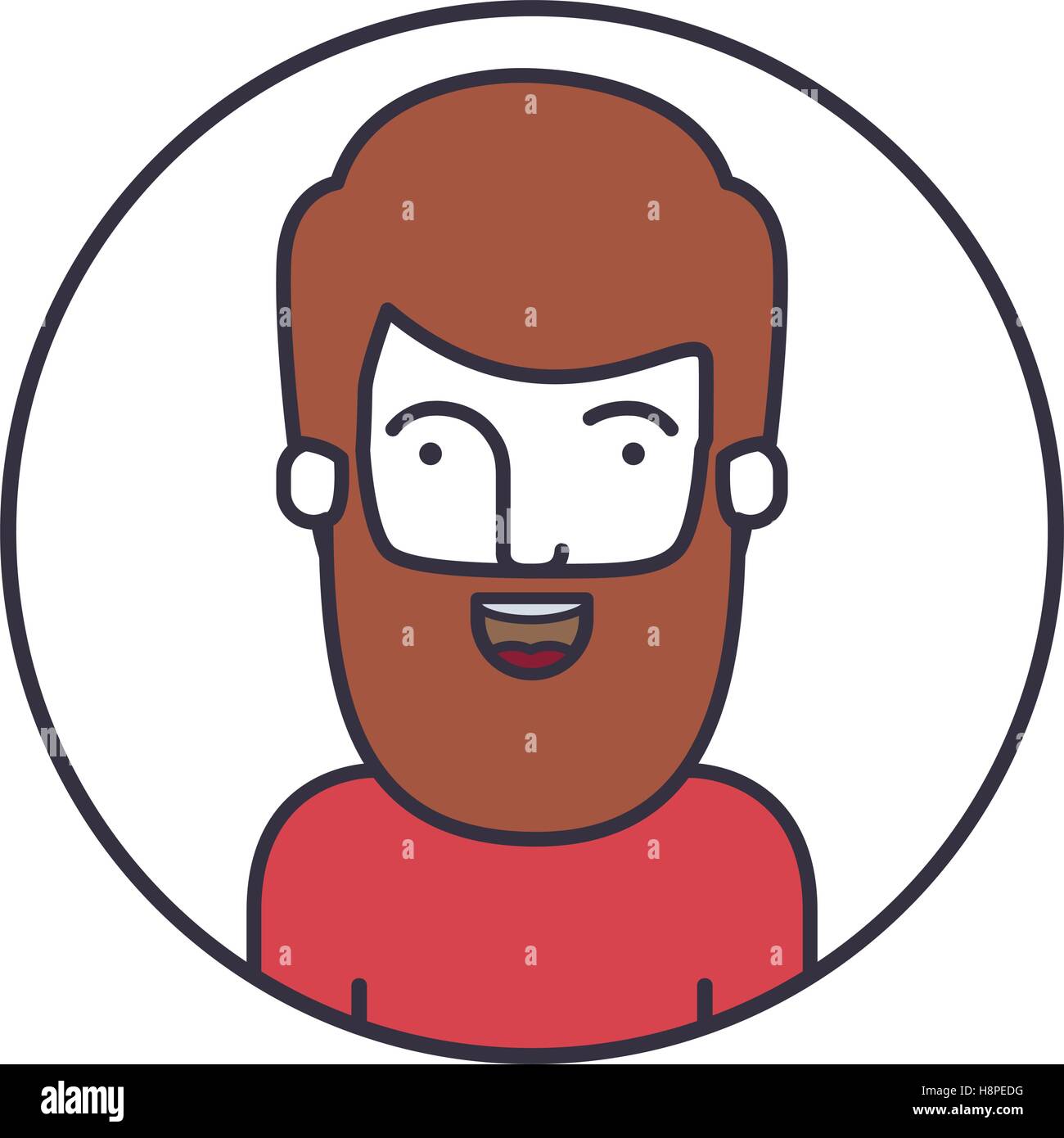 Man cartoon inside circle icon. Male avatar person human and people ...