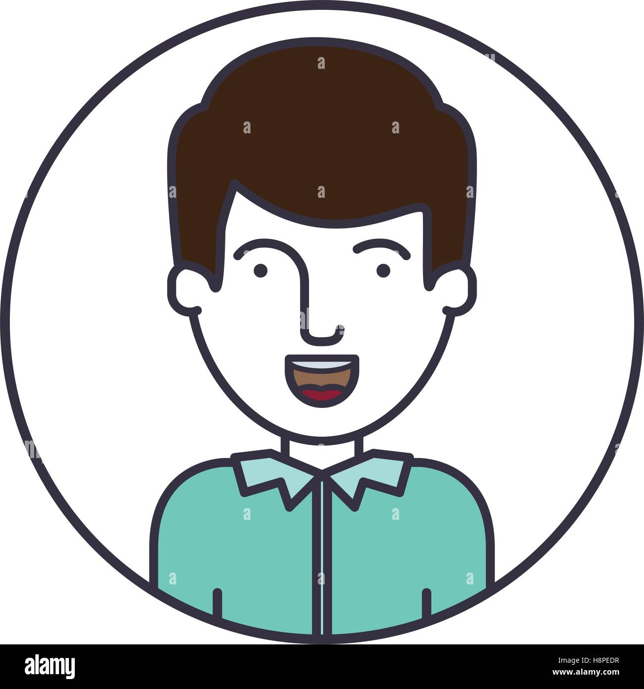 Man cartoon inside circle design hi-res stock photography and images ...