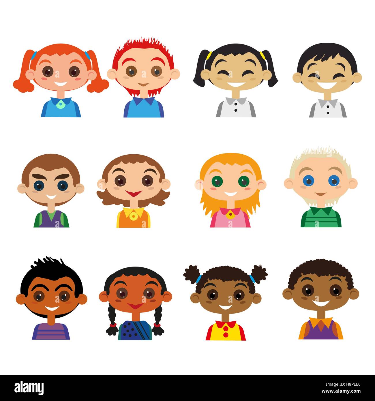 Kids avatar set Stock Vector Image & Art - Alamy