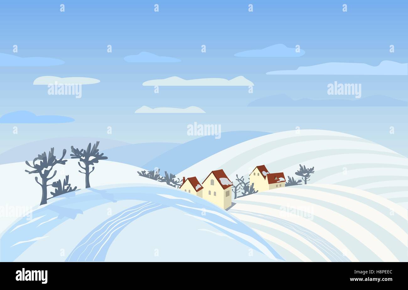 Landscape view town valley Stock Vector Images - Alamy