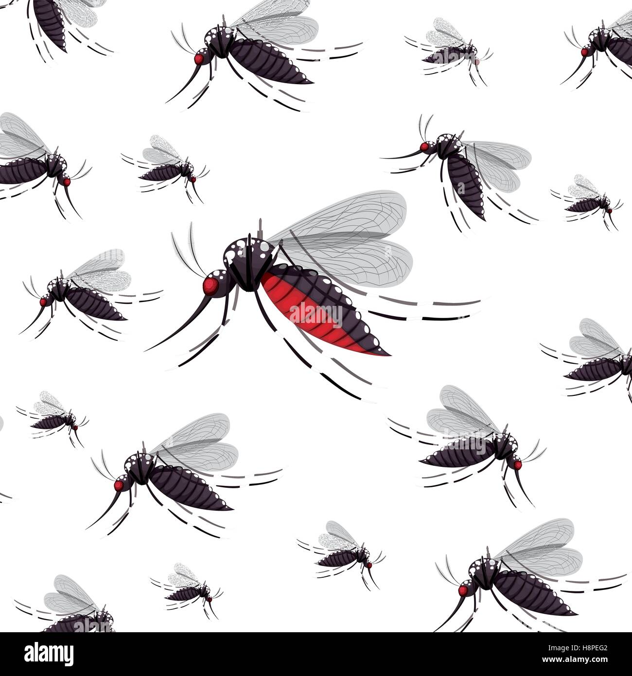 mosquito insect icon. Malaria virus pest nature and bug theme. Isolated ...