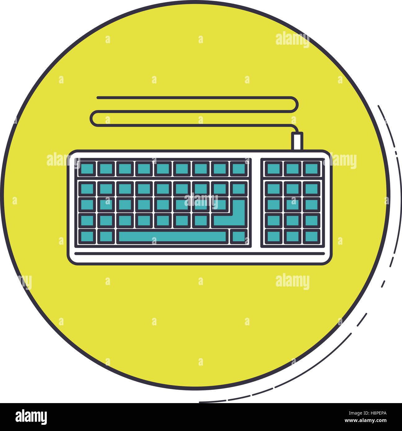 Keyboard icon. Device gadget technology and electronic theme. Isolated ...