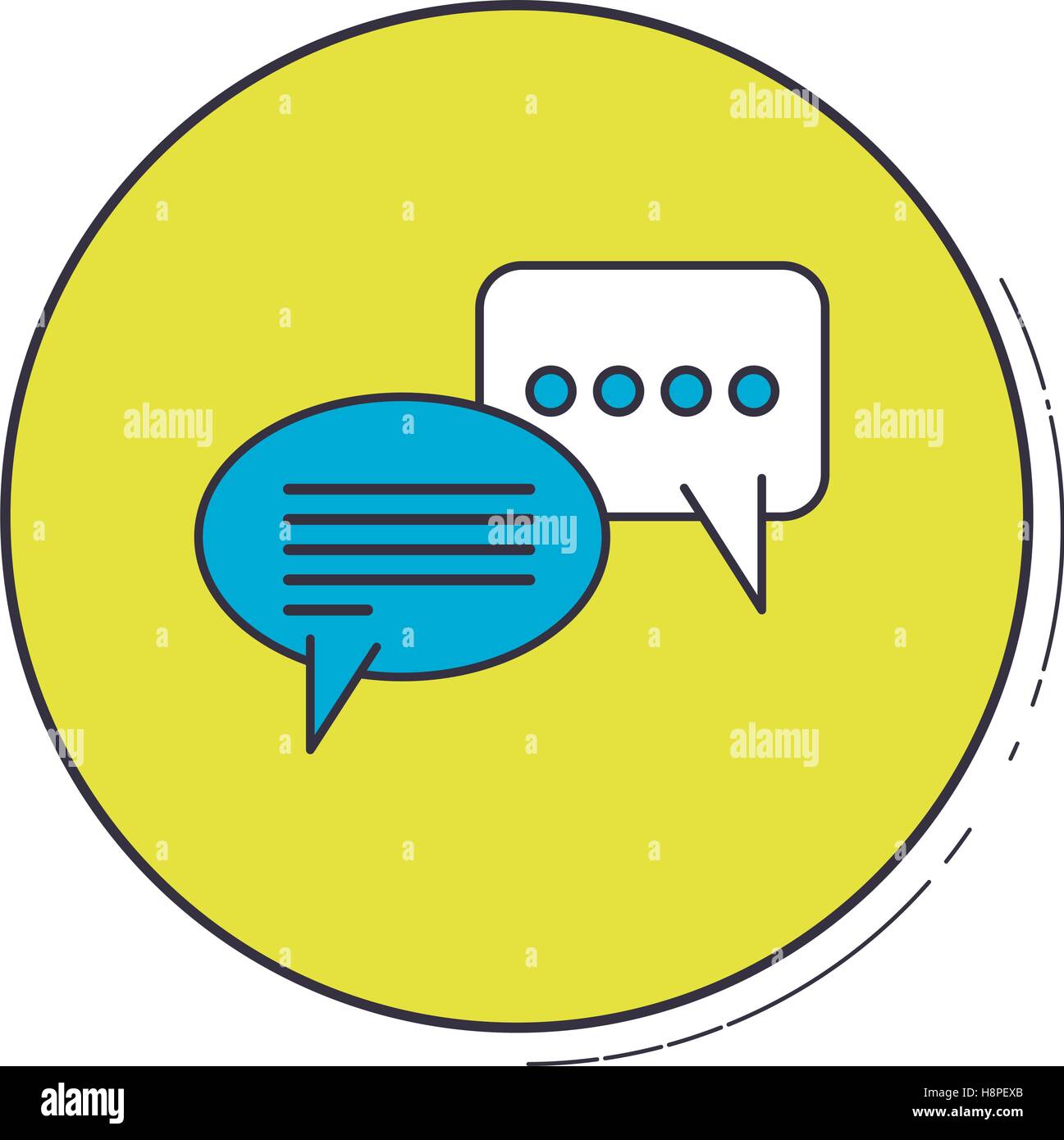 Bubble icon. Communication message conversation and talk theme ...