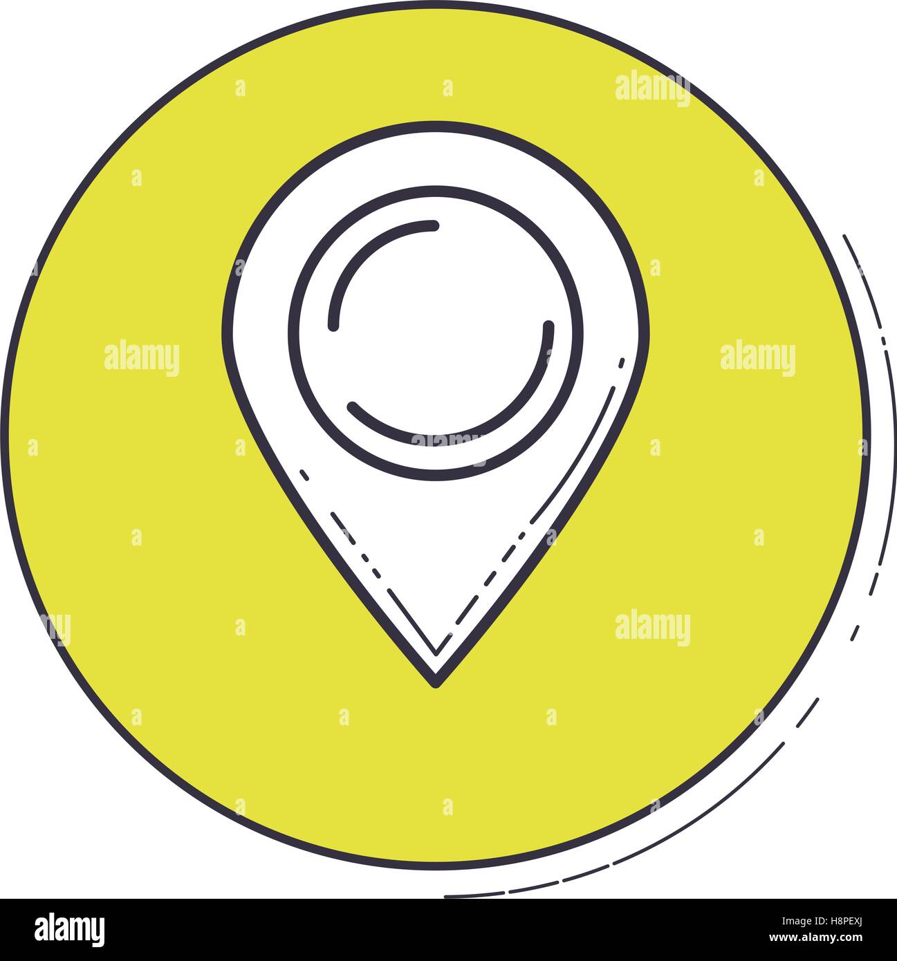 Gps mark icon. Travel navigation route and road theme. Isolated design ...