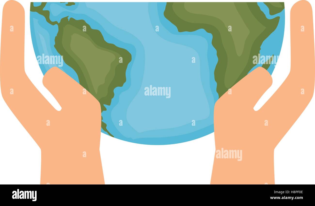 world planet ecology symbol vector illustration design Stock Vector ...